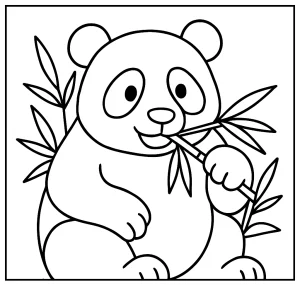 Panda Eating Bamboo Coloring Page – Free Printable - ColorPlanet